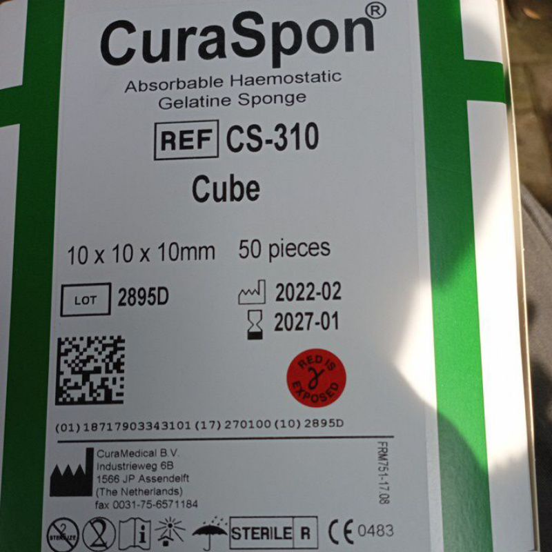 Jual Ready Curaspon Dental Steril ( surgispon hemospon spongostan ...