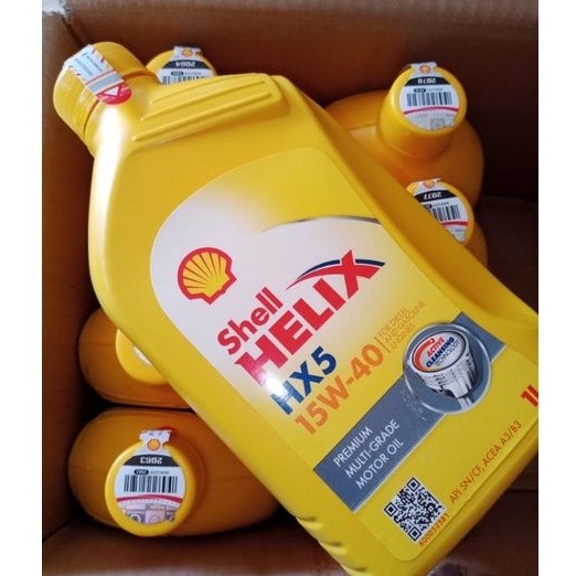 Jual 1Liter Oli Shell HELIX HX5 15W-40 Sae Premium Multi Grade Motor ...