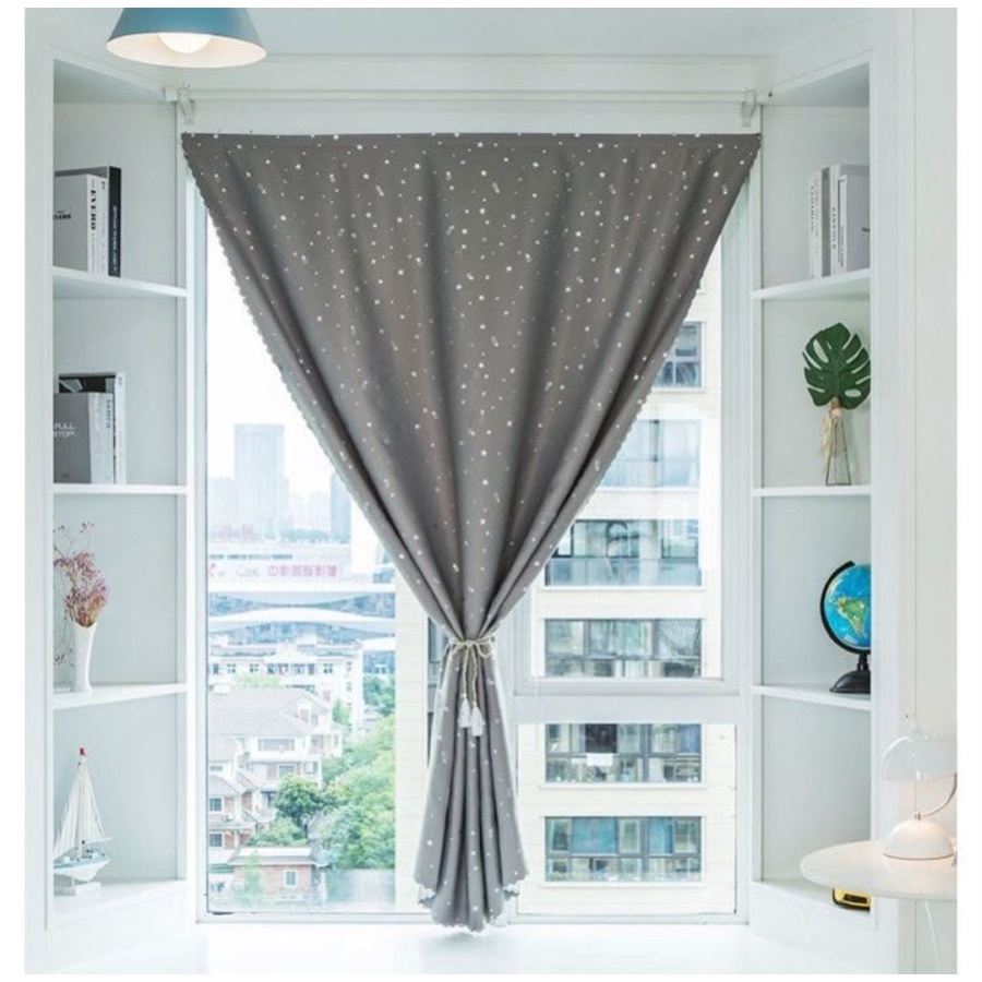 Jual Gorden Jendela Motif Velcro Blackout Pintu Tirai Horden Pintu ...