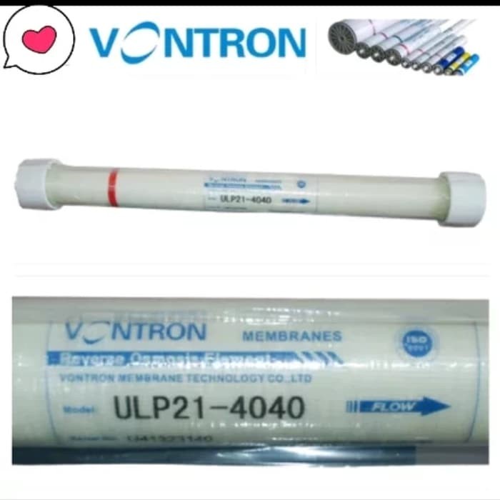 Jual Membran RO Ultra Low Pressur Vontron ULP.21-4040 150 psi | Shopee ...