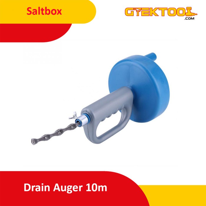 Jual Saltbox Pipe Cleaner 10 Meter Drain Auger Pembersih Saluran Pipa ...