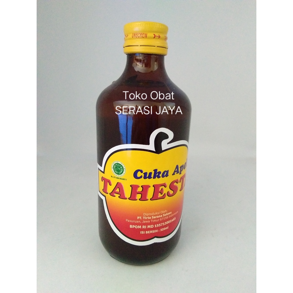 Jual TAHESTA CUKA APEL 320 ML APPLE VINEGAR KESEHATAN TUBUH MANJUR ...