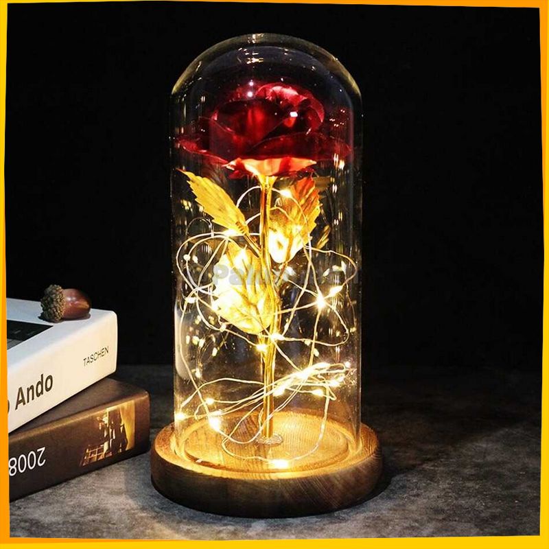 Jual Lampu Hias Bunga Mawar LED Gold Foil Flower Galaxy Rose - PlP19 ...