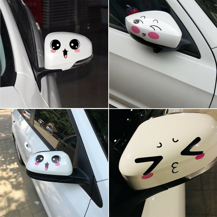Jual Stiker Spion Mobil Cute Smiling Expression Smile Face Cartoon ...