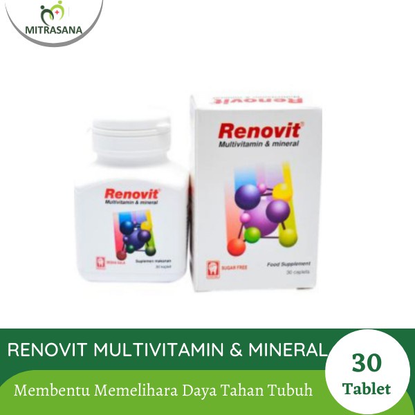 Jual Renovit Multivitamin & Mineral 30 Tablet | Shopee Indonesia