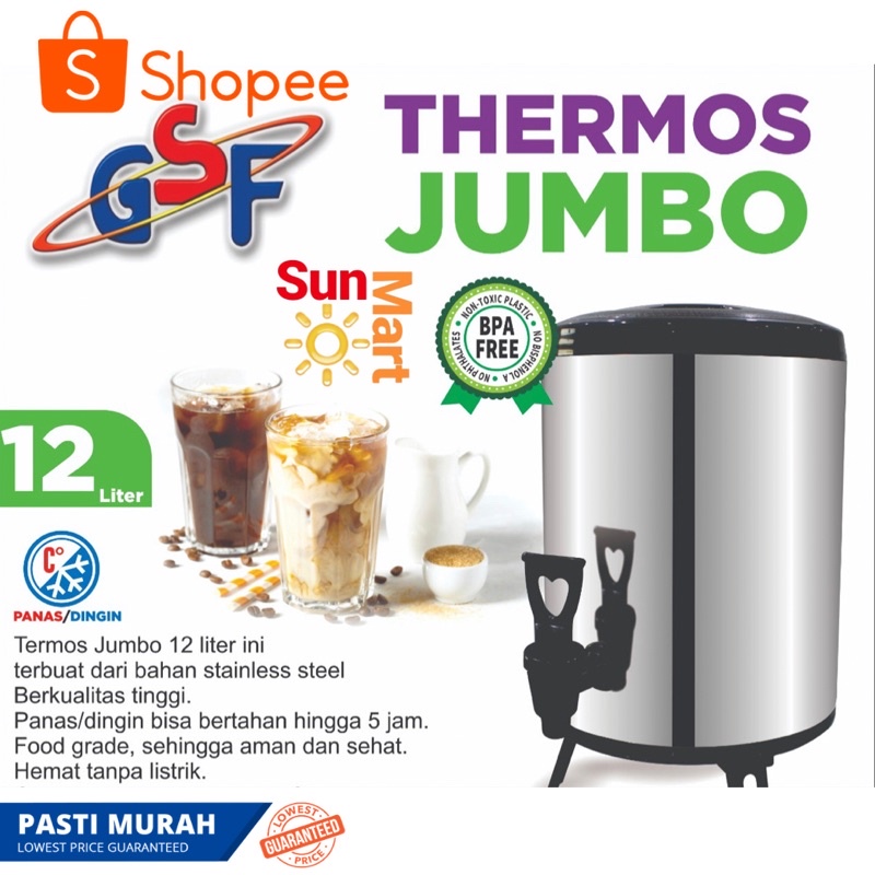 Jual Water Jug MilkTea Bucket GSF Thermos Jumbo Dispenser Subron ...