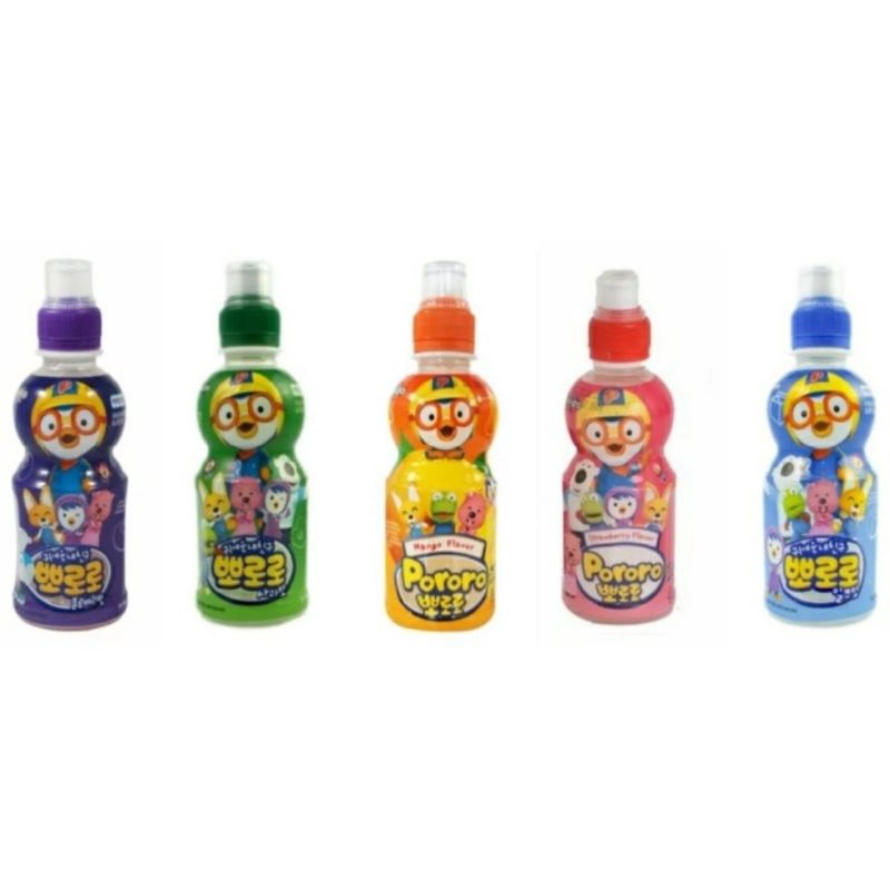 Jual pororo drink 235 ml strawberry milk blueberry mango lychee ...