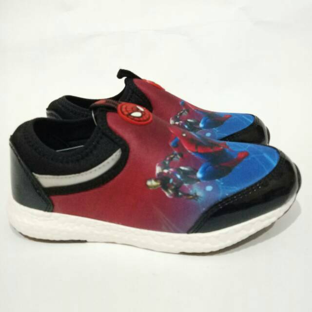 Jual [PREMIUM] Sepatu anak DISNEY MARVELL Spiderman ORIGINAL slip on ...