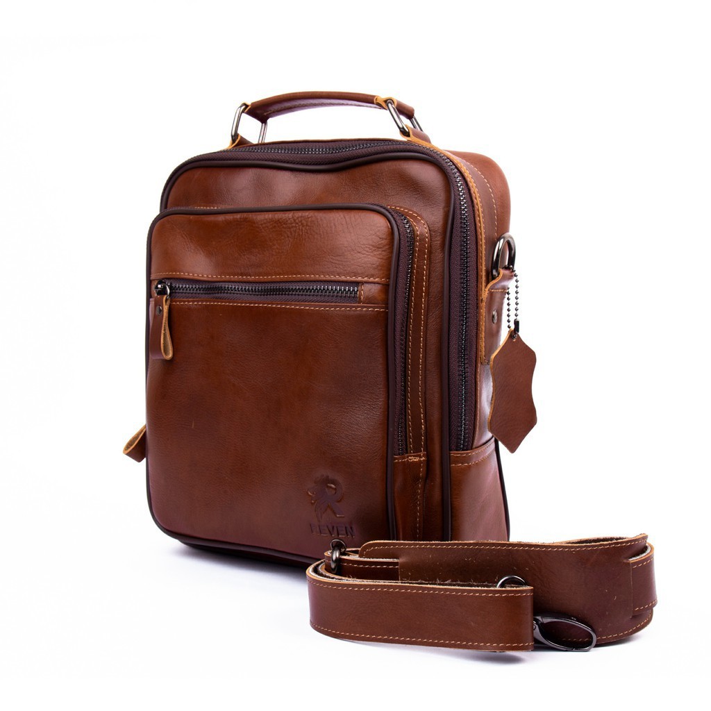 Jual Tas Selempang Pria Kulit Asli Tahan Panas Anti Api Reven Bonature ...