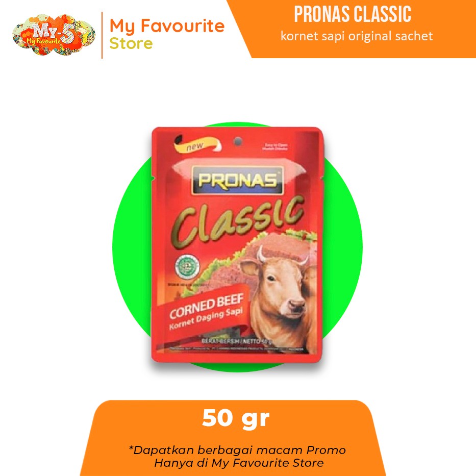 Jual Pronas Kornet Sapi Original Sachet 50 gr | Shopee Indonesia