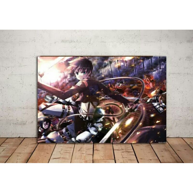 Jual Poster Dinding Anime AOT/Hiasan Dinding Rumah Anime Attack on ...