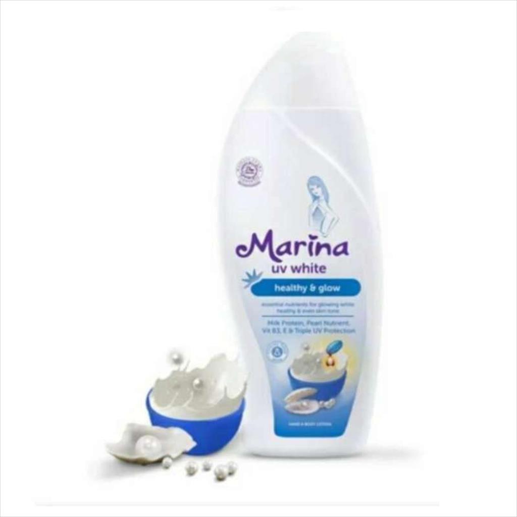 Jual Marina UV White Healthy & Glow Hand Body Lotion 185 Ml | Shopee Indonesia