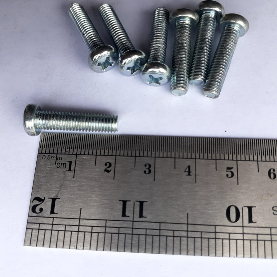 Jual BAUT JP M5 X 20 PAN HEAD SEKRUP M5X20 PANJANG 2CM 2 CM 5X20 5 X 20 MM OBENG PLUS SKRUP ...