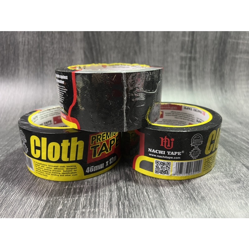 Jual Lakban / Isolasi Kain Cloth hitam Nachi Linen 46mm x 12m | Shopee ...