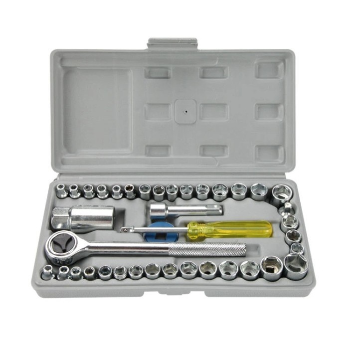 Jual MN - Obeng bengkel Tool Kit 40 in 1 Kunci Set Sock /alat bengkel ...