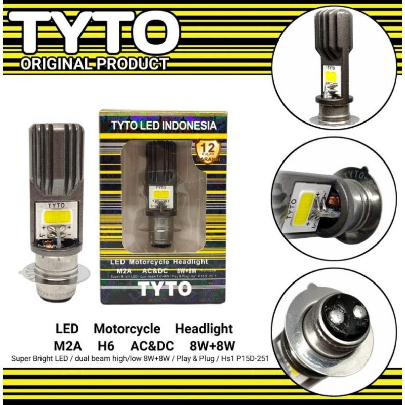 Jual LAMPU DEPAN UTAMA LED TYTO 2 SISI AC/ DC/ BOHLAM LED DEPAN TYTO | Shopee Indonesia