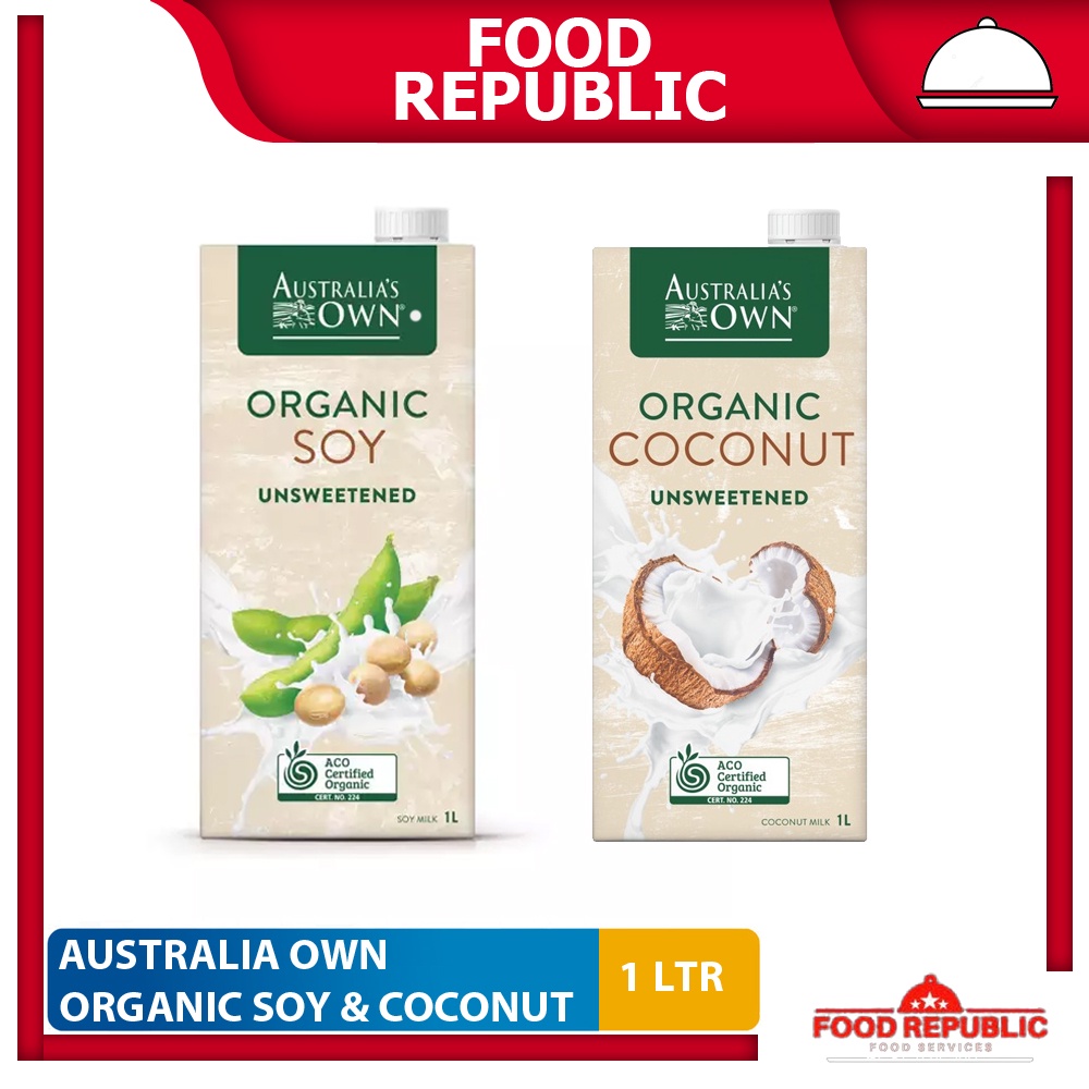 Jual Australia Own Organic Coconut Unsweetened Milk 1 LTR Soy Susu ...