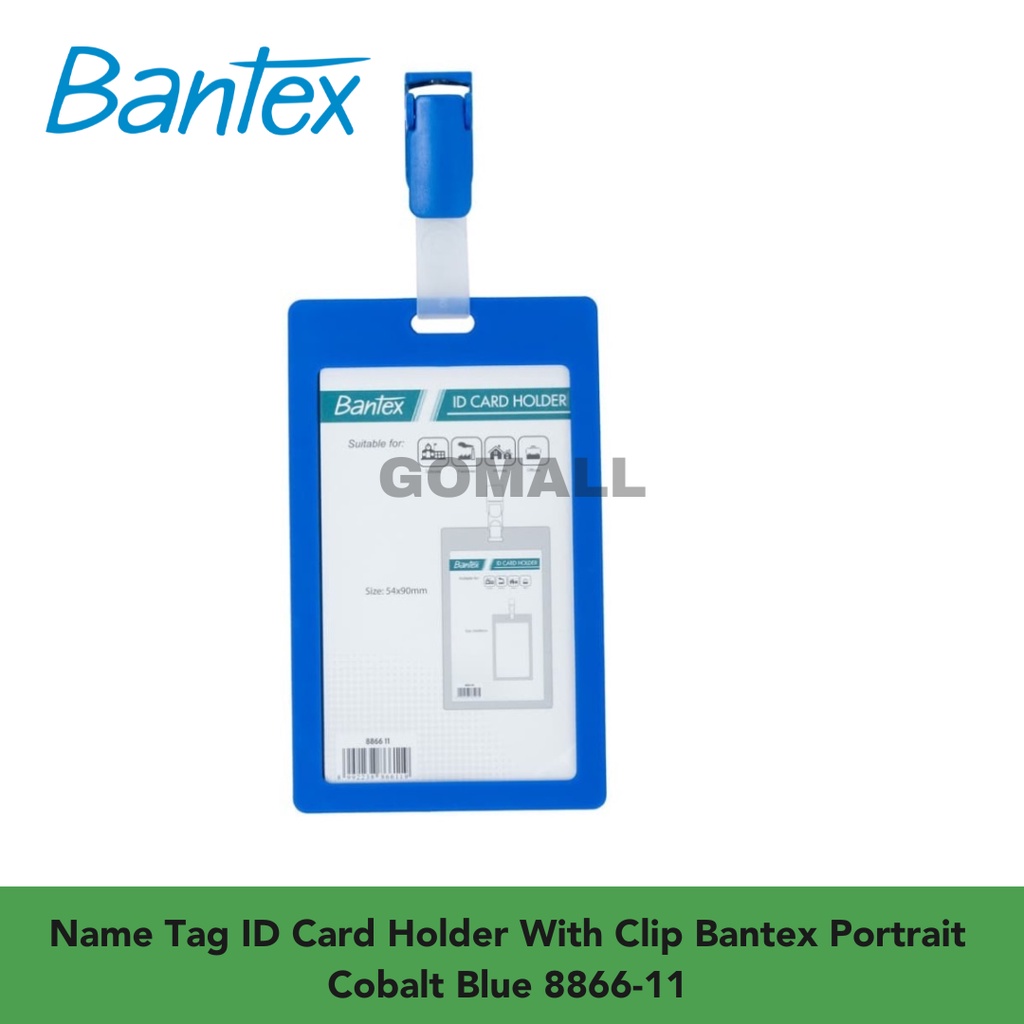 Jual Name Tag ID Card Holder With Clip Bantex Portrait | Shopee Indonesia