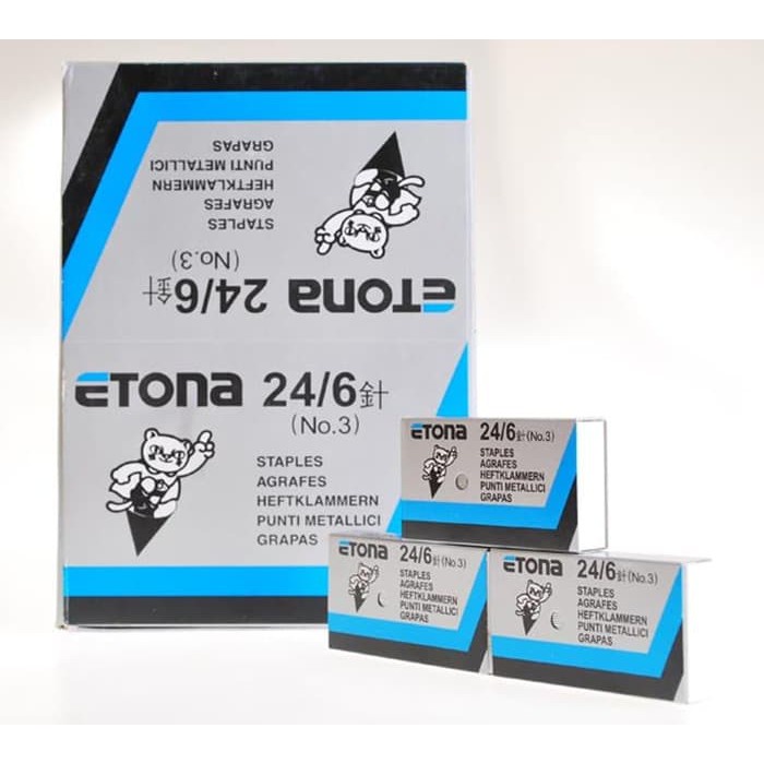 Jual Isi Stapes Etona Besar No 3 (1 Box Isi 20 Pak) | Shopee Indonesia