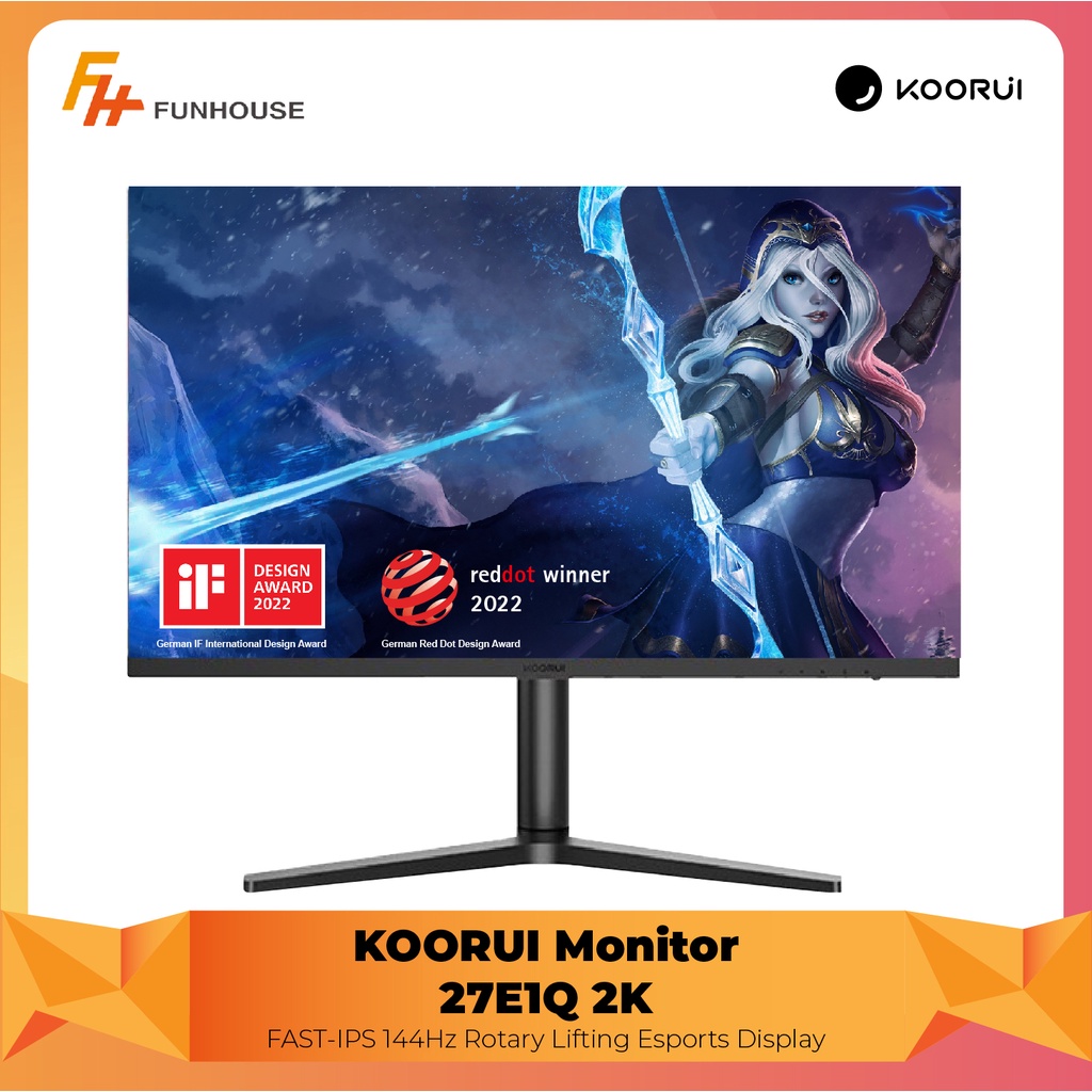 Jual KOORUI Monitor 27E1 / 27E1Q 27inch 2K FAST-IPS 144Hz/165HZ Rotary ...