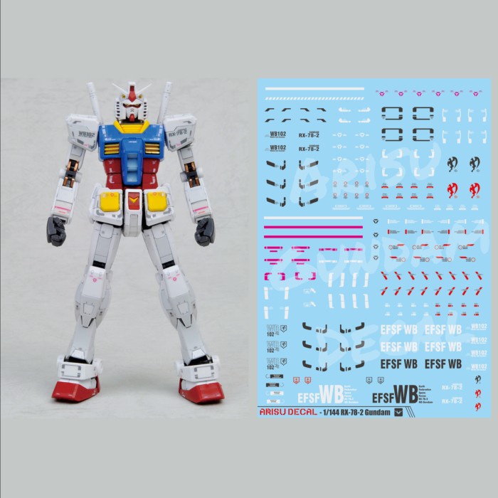 Jual Water Slide Decal Gundam RX-78 RX-78-2 1/144 RX 78 | Shopee Indonesia