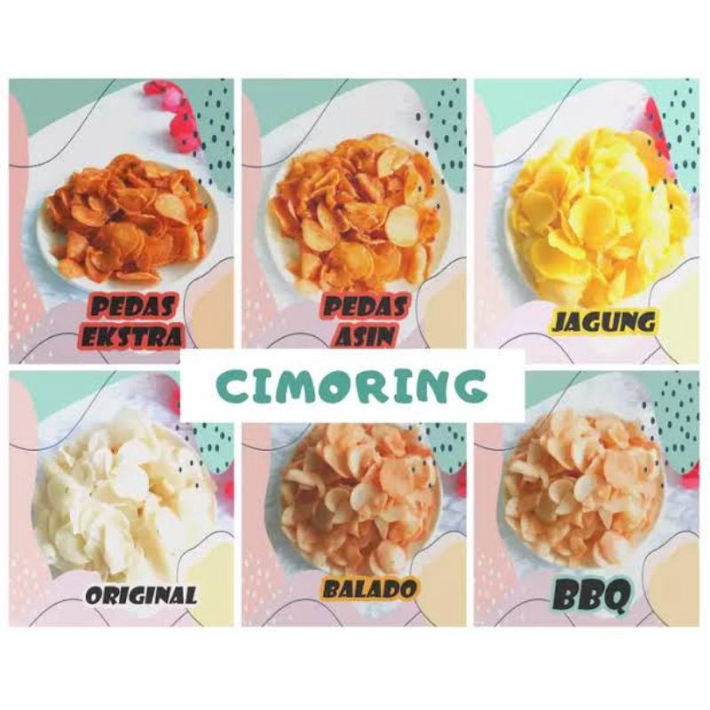 Jual Makanan ringan cemilan, Renyah,Gurih ,CIMORING 250gr | Shopee ...
