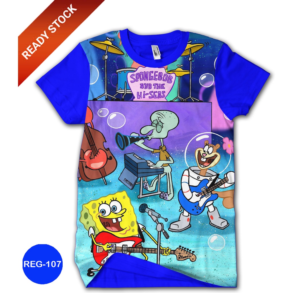 Jual Baju SpongeBob SquarePants Anak Kaos 3D Kartun TV Animasi Series # ...