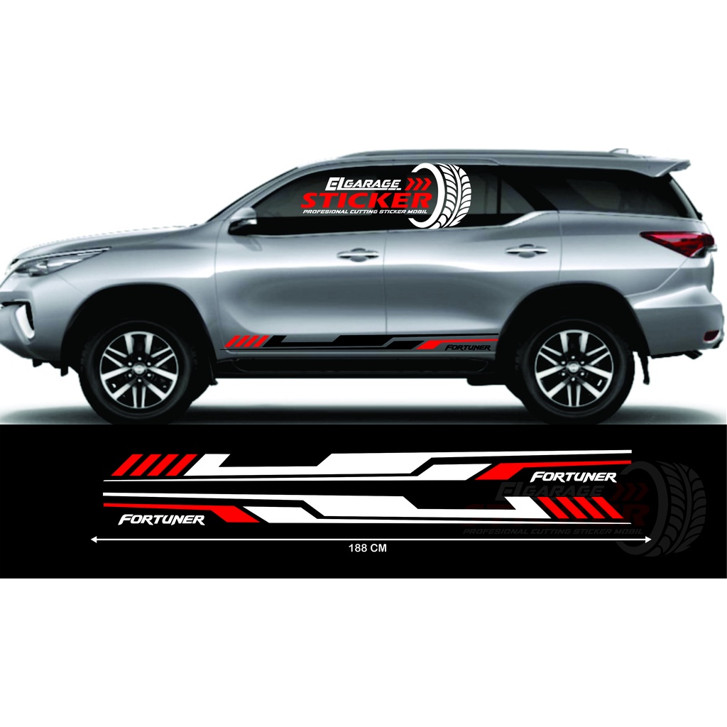 Jual stiker mobil fortuner cutting stiker mobil toyota fortuner ...