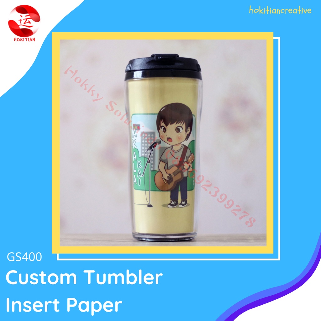 Jual Technoplast GS400 Custom Tumbler Insert Paper Plastik | Shopee ...