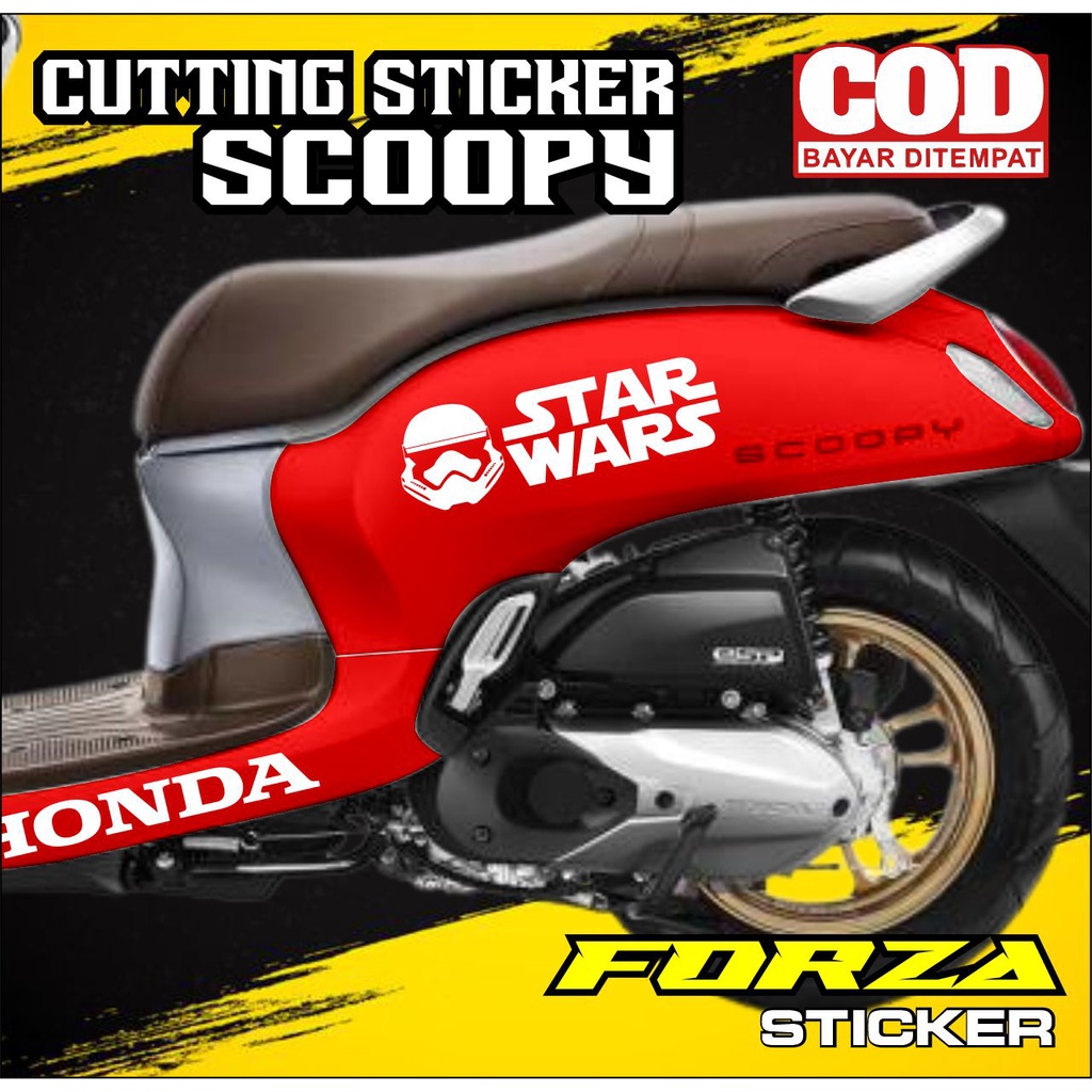 Jual Sticker Cutting Honda Scoopy Sticker logo STAR WARS Cocok untuk ...