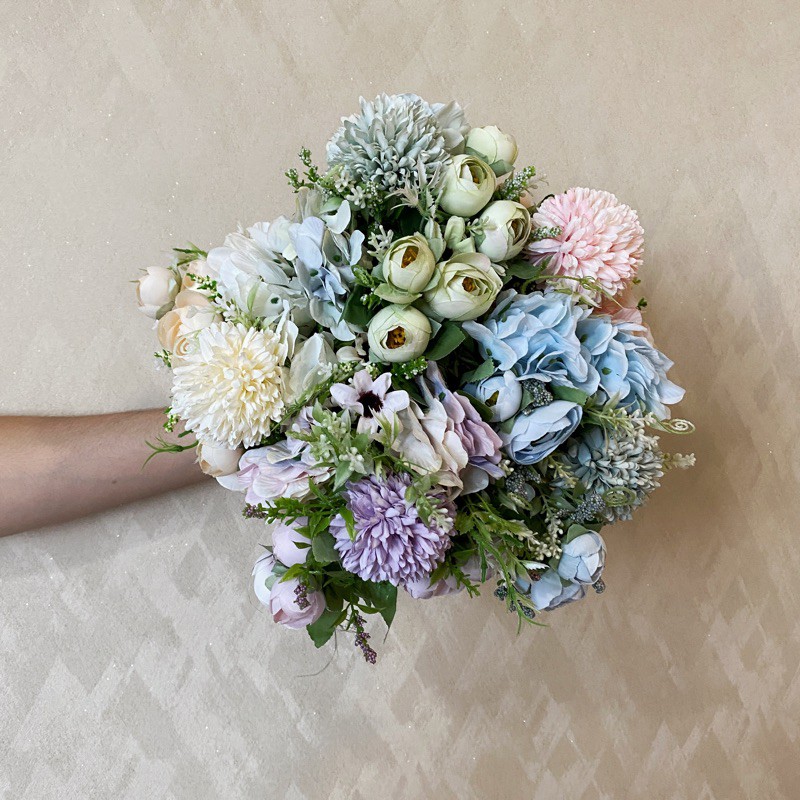 Jual BUNGA MIX FLOWER PASTEL ARTIFICIAL PALSU IMPORT | Shopee Indonesia