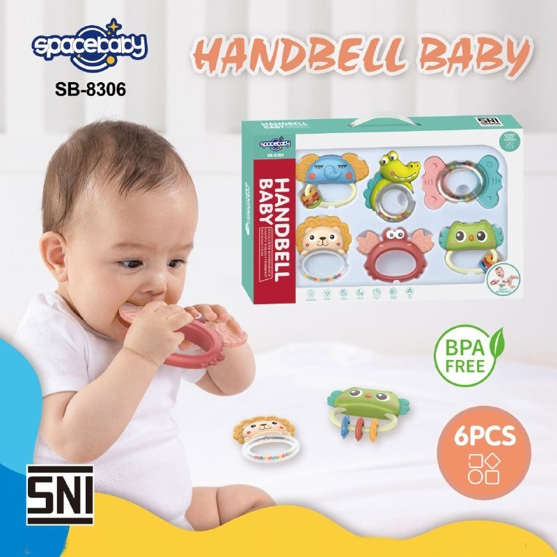 Jual SPACE BABY HANDBELL BABY || MAINAN RATTLE | Shopee Indonesia