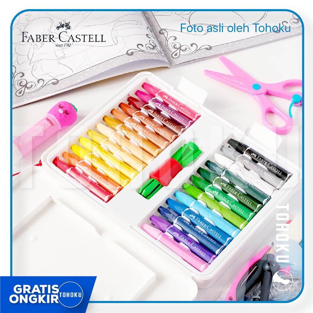 Jual Crayon Faber Castell Oil Pastel Hexagonal 24 | Shopee Indonesia