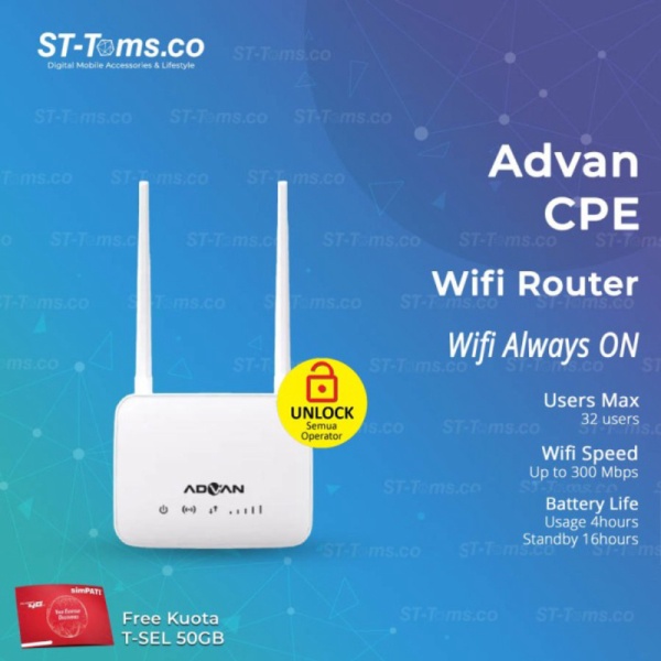 Jual Unik Advan Cpe Router Start Modem 4G Wifi Always ON Unlocked Orbit ...