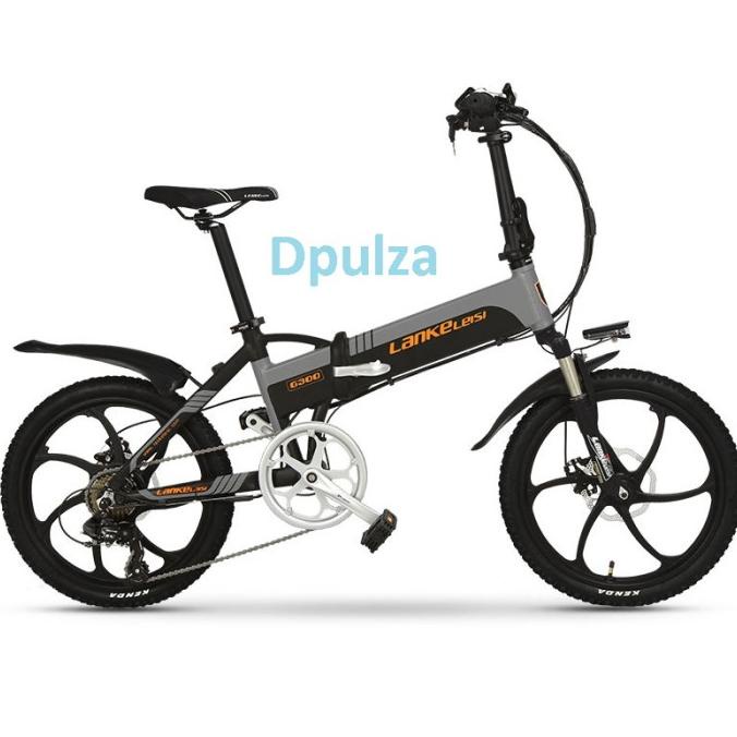 Jual sepeda listrik elektrik ebike moped lipat Lankeleisi G300 - Black ...