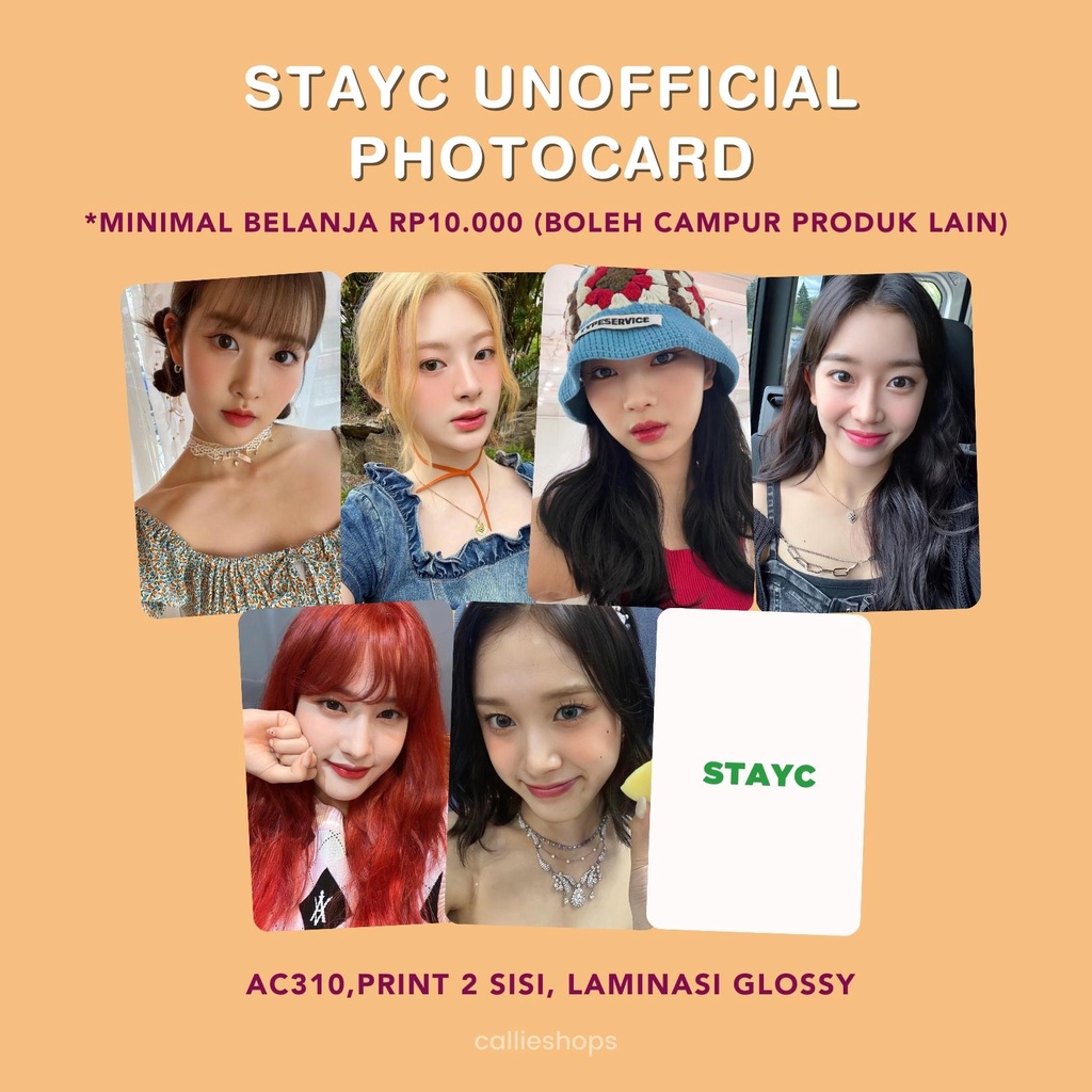 Jual STAYC Si-eun Yoon Sumin Isa Se-eun J Unofficial Photocard | Shopee ...