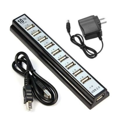 Jual USB HUB 10 PORT 2.0 PLUS ADAPTOR FAST CHARGING SPEED DATA | Shopee ...