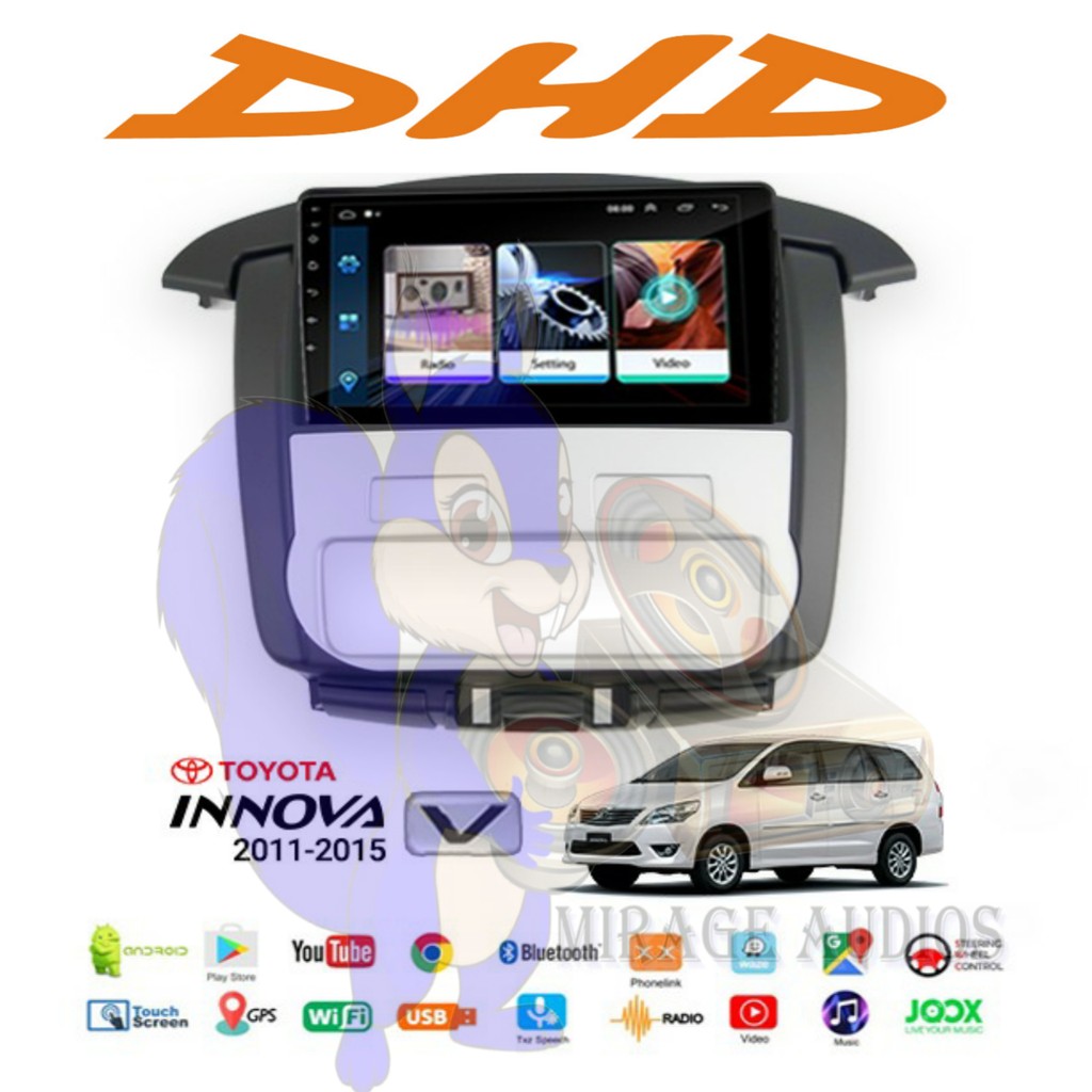 Jual Head Unit Android DHD 9 inch OEM Toyota Innova 2011 - 2015 tipe V ...