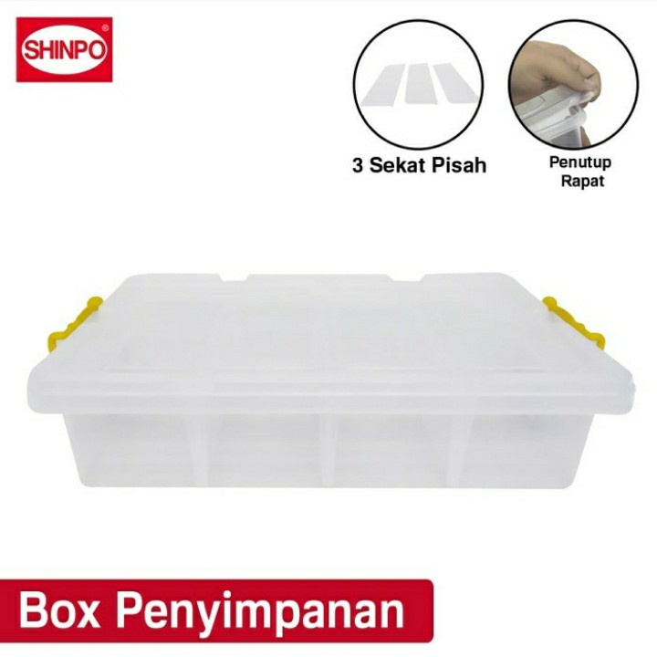 Jual Container box kotak penyimpanan sekat 4 shinpo patriot cb 19 liter ...