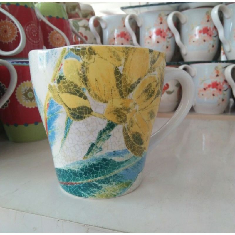 Jual Mug Keramik Crack Flower 12 cm | Shopee Indonesia