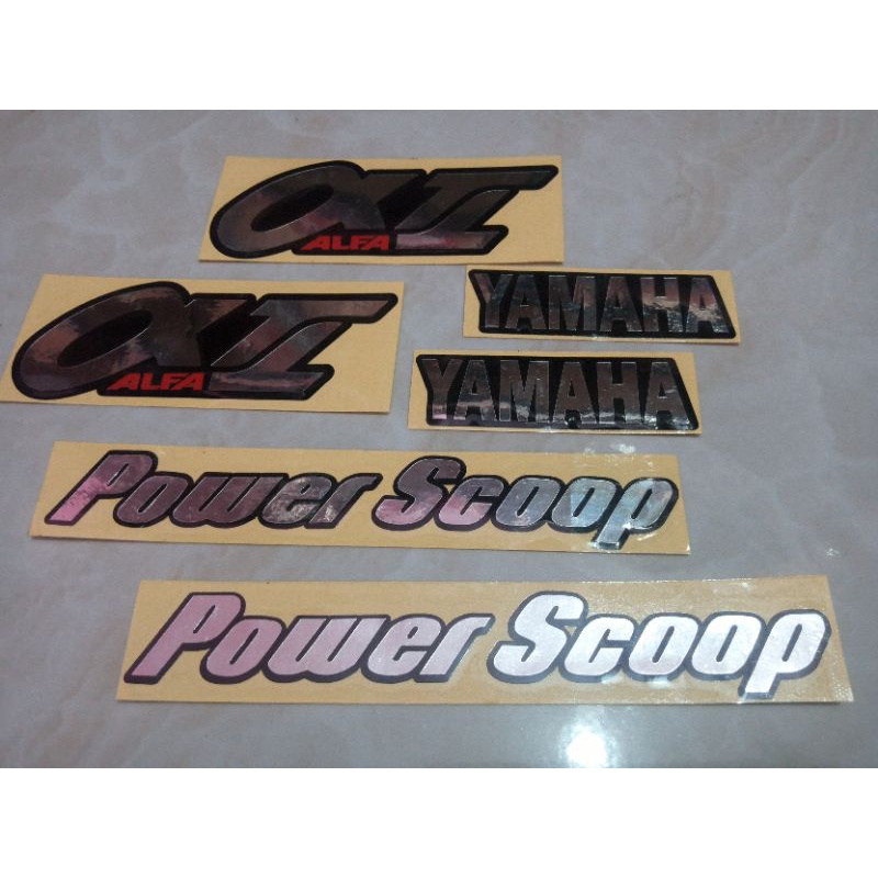 Jual stiker timbul sticker power Scoop Alfa / champ (6pcs) | Shopee ...