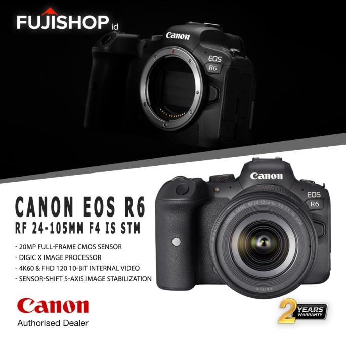 Jual Canon EOS R6 Kit 24-105mm f4-7.1 IS STM Garansi Resmi | Shopee ...