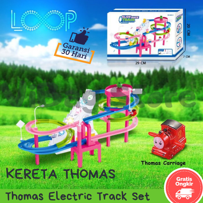 Jual Kereta Thomas Train Tangga Seluncur Jalur Track Mainan Mobil ...