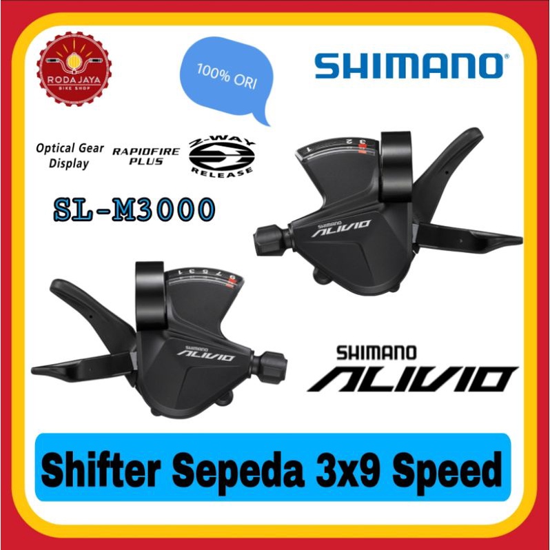 Jual SHIMANO ALIVIO SL-M3000 Handle Shifter Sepeda 3 x 9 Speed | Shopee ...