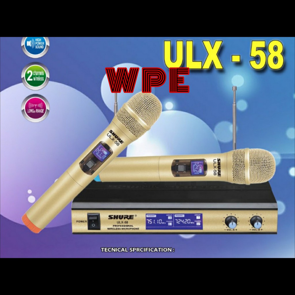 Jual Mic wireless shure ULX-58 digital | Shopee Indonesia