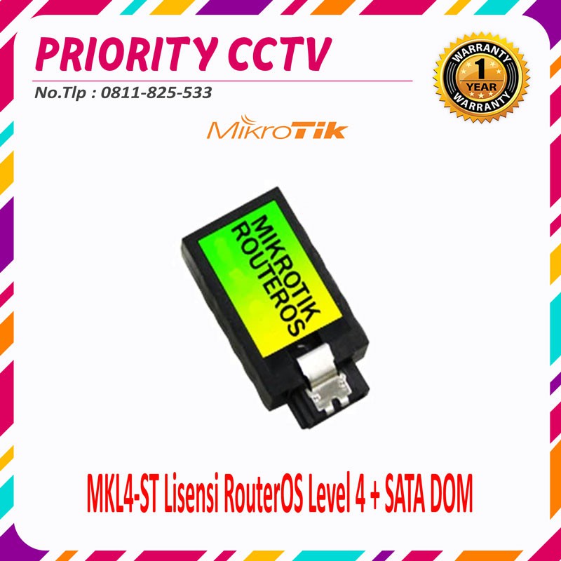 Jual MIKROTIK MKL4-ST Lisensi RouterOS Level 4 + SATA DOM | Shopee ...