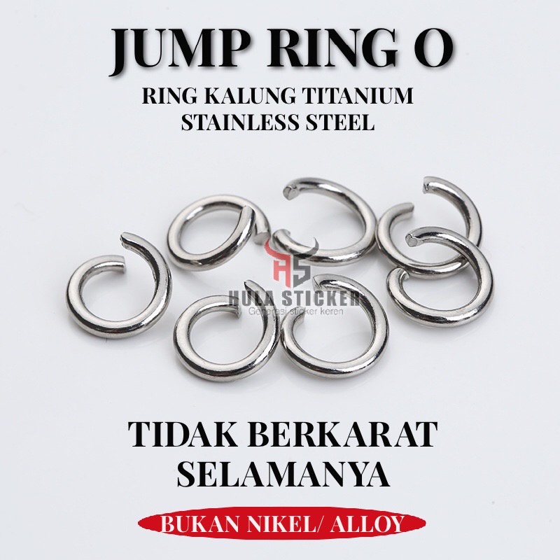 Jual Ring Pengait Kalung Titanium Stainless Steel Anti Karat Jump Ring O | Shopee Indonesia