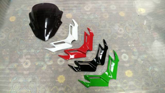 Jual Visor ninja 250 dan winglet ninja 250 visor ninja 250 karbu visor ...