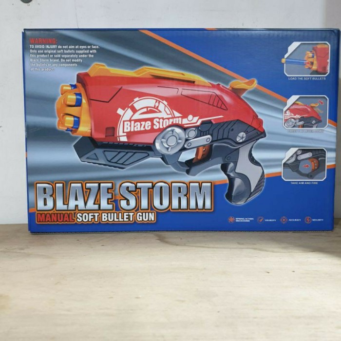 Jual emr05f Tembakan Blaze Storm Soft Bullet Gun Mirip Nerf Tembakan ...