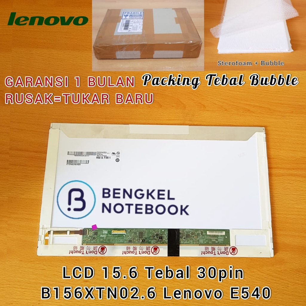 Jual LCD LED 15.6" Tebal 30pin B156XTN02.6 N156BGE-E11 LTN156AT08 ...